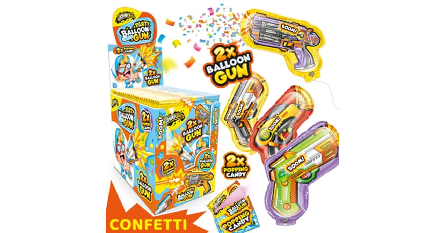 Johny Bee Party Balloon Confetti Gun